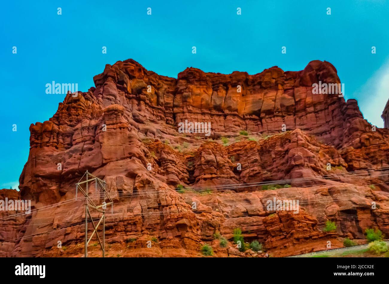 Mountainous landscape, red and yellow mountains in Utah, US Stock Photo ...