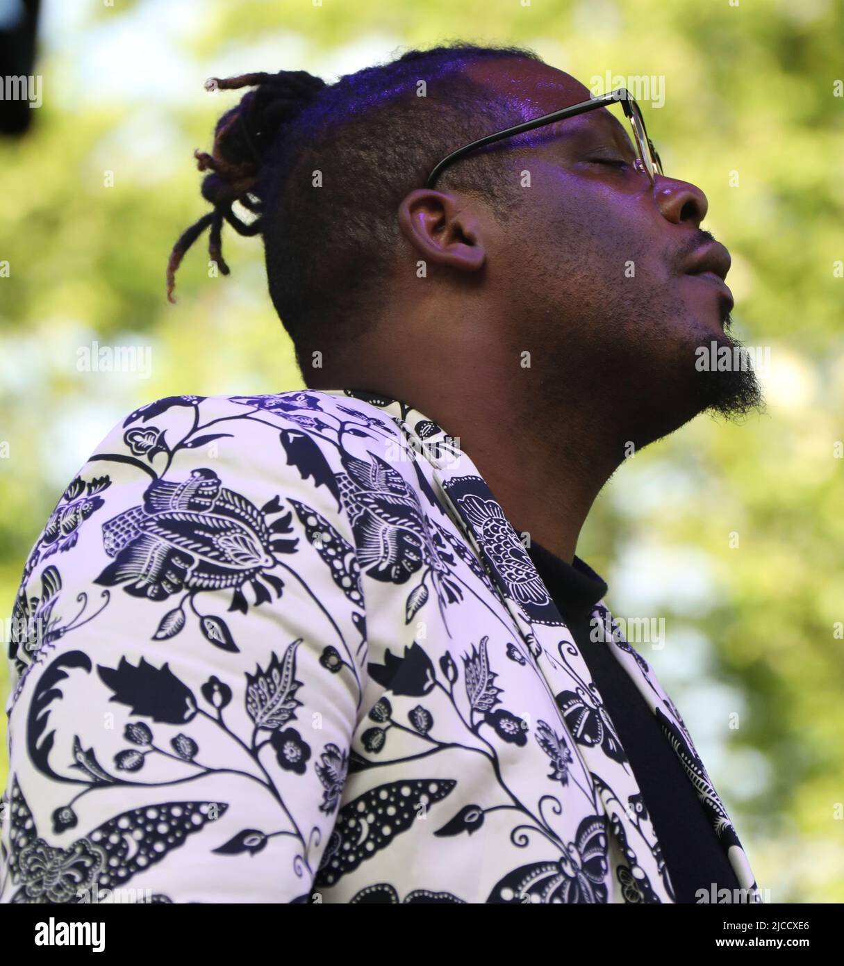 June 11, 2022, New York, New York, USA: Trumpet player KEYON HARROLD ...