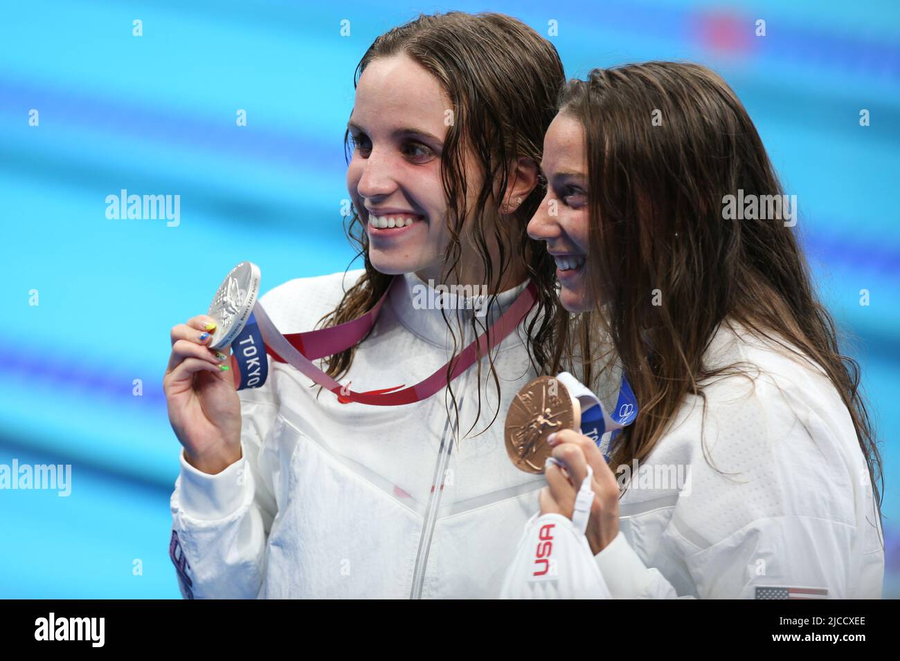 JULY 29th, 2021 - TOKYO, JAPAN: Regan Smith and Hali Flickinger of the ...