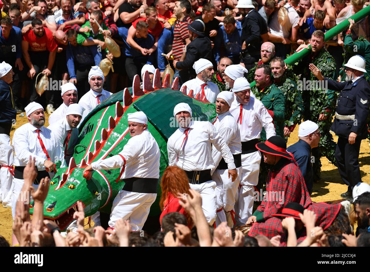 Illustration picture shows the Ducasse - Doudou folkloric festival in ...