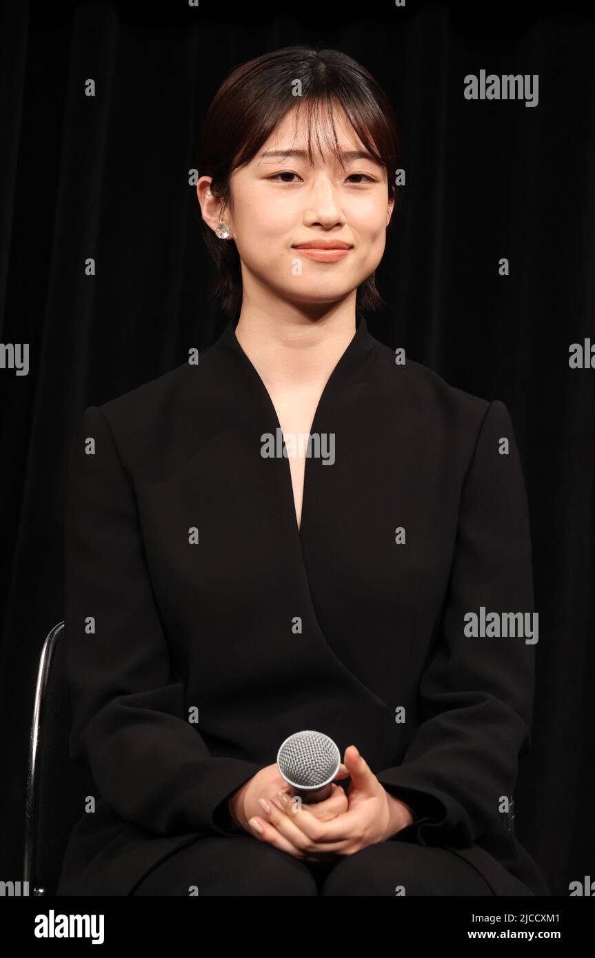Tokyo, Japan. 12th June, 2022. Japanese actress Yuumi Kawai speaks at a ...