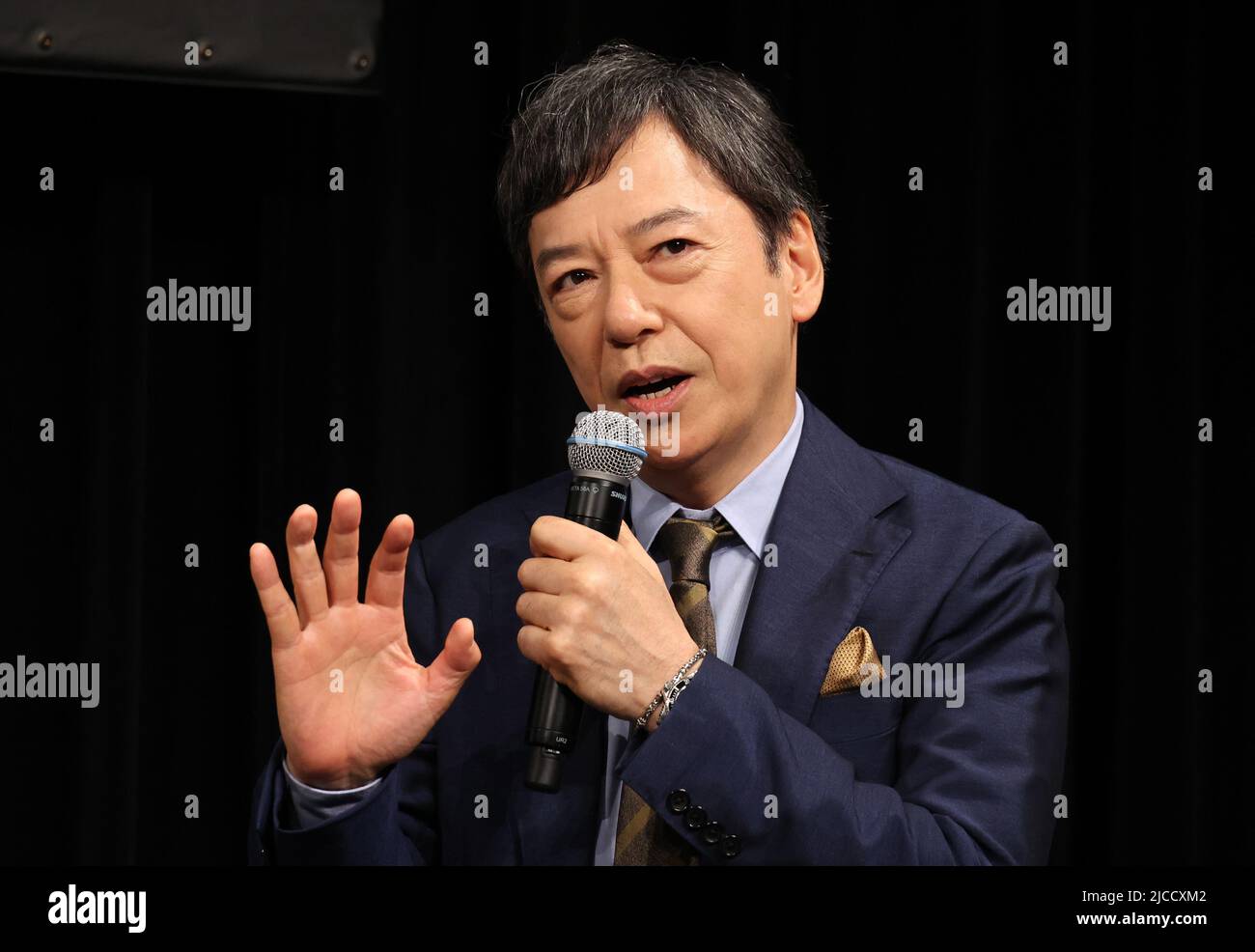 Tokyo, Japan. 12th June, 2022. Japanese actor Itsuji Itao speaks at a ...