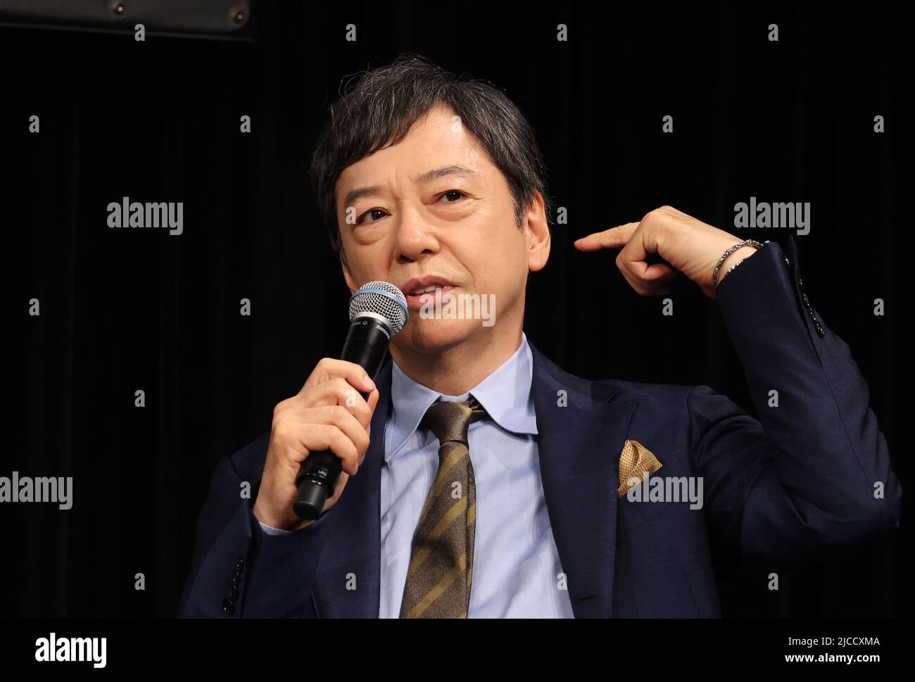 Tokyo, Japan. 12th June, 2022. Japanese actor Itsuji Itao speaks at a ...