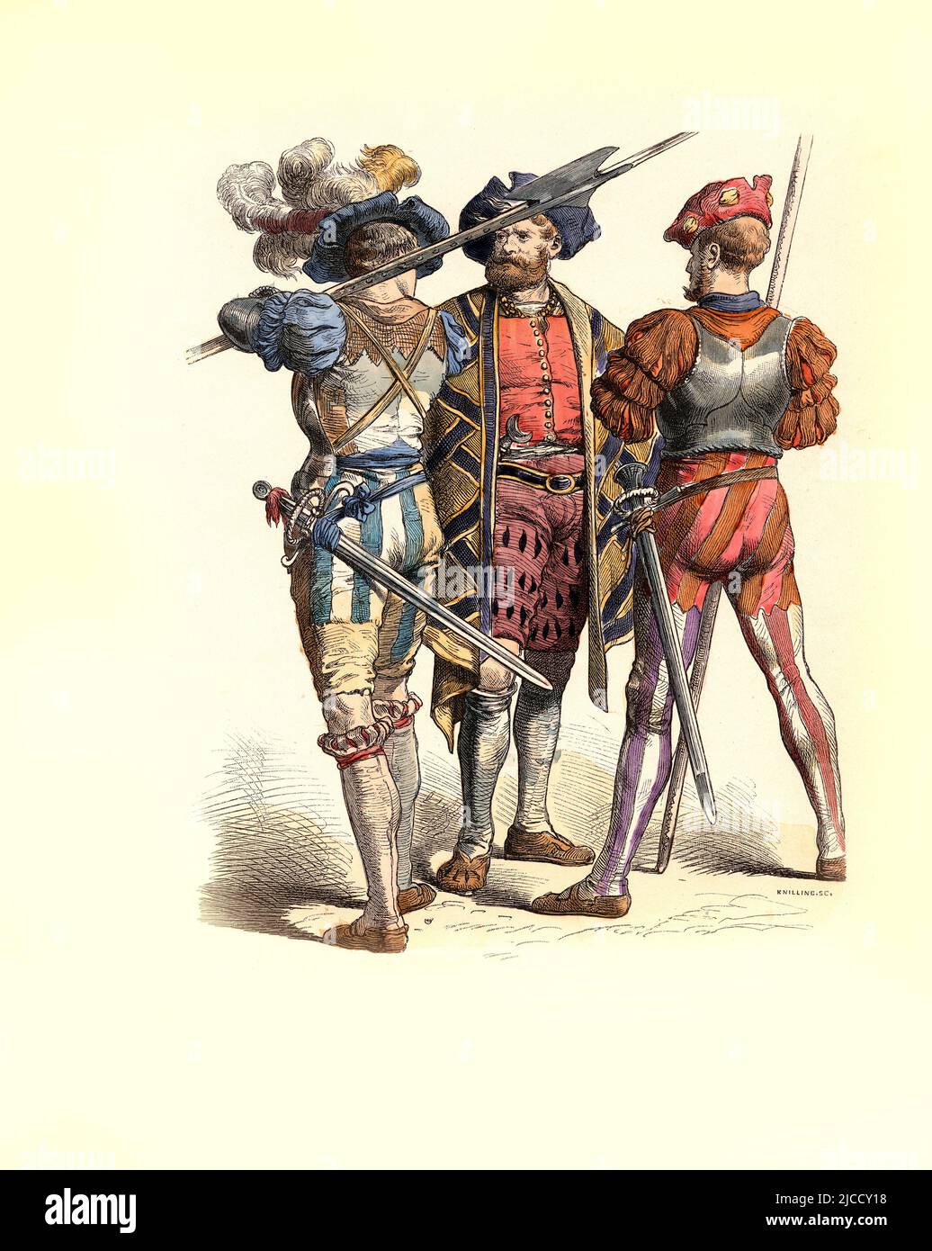 German Soldiers, First third of the 16th Century, Illustration, The ...