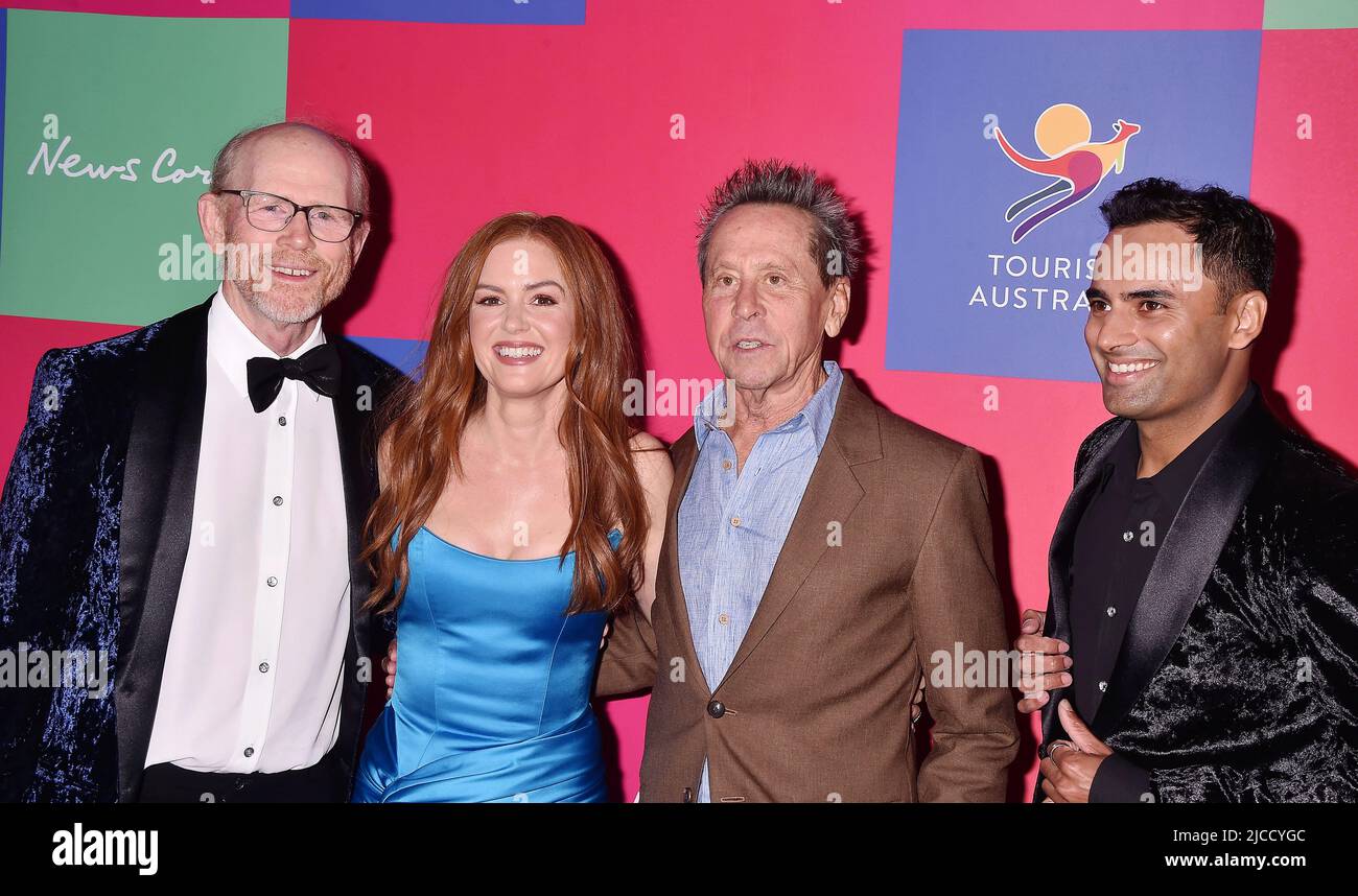 LOS ANGELES, CA - JUNE 11: (L-R) Ron Howard, Isla Fisher, Brian Grazer ...