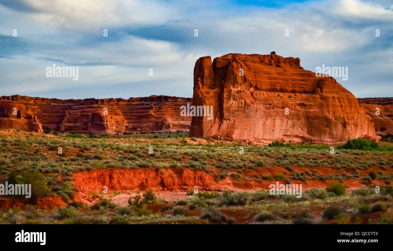 Erosion red rocks. Canyonlands National Park is in Utah near Moab, USA ...