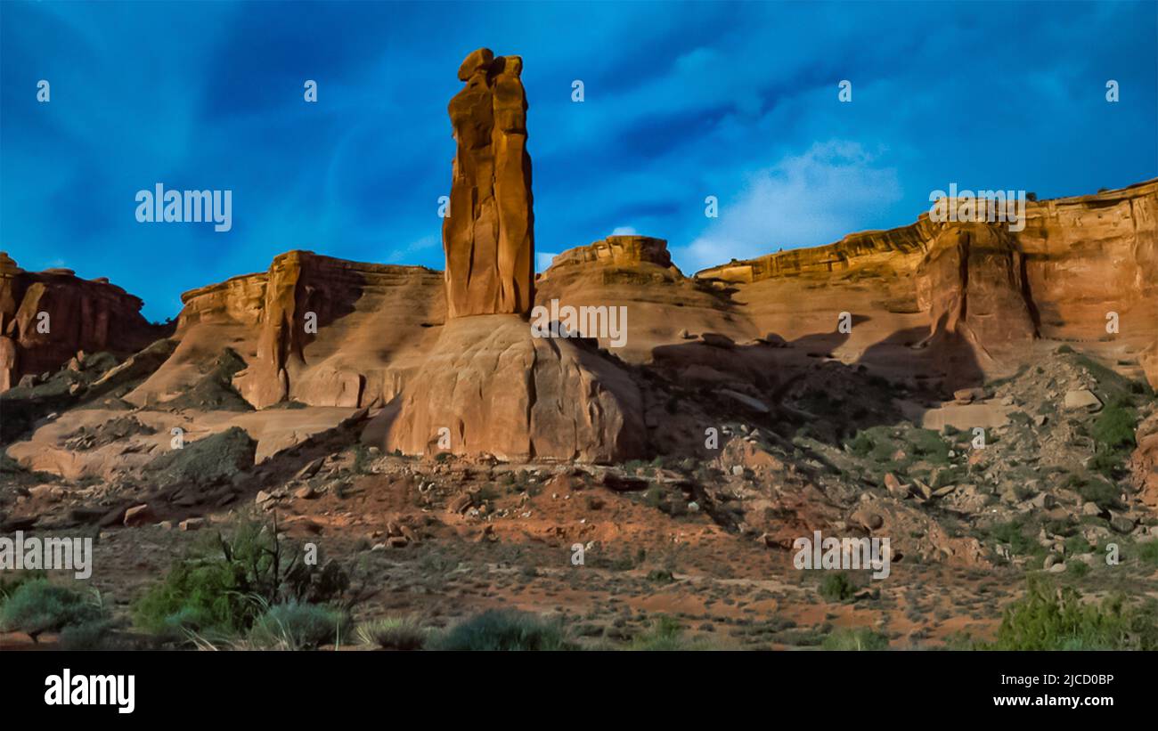 Erosion red rocks. Canyonlands National Park is in Utah near Moab, USA ...