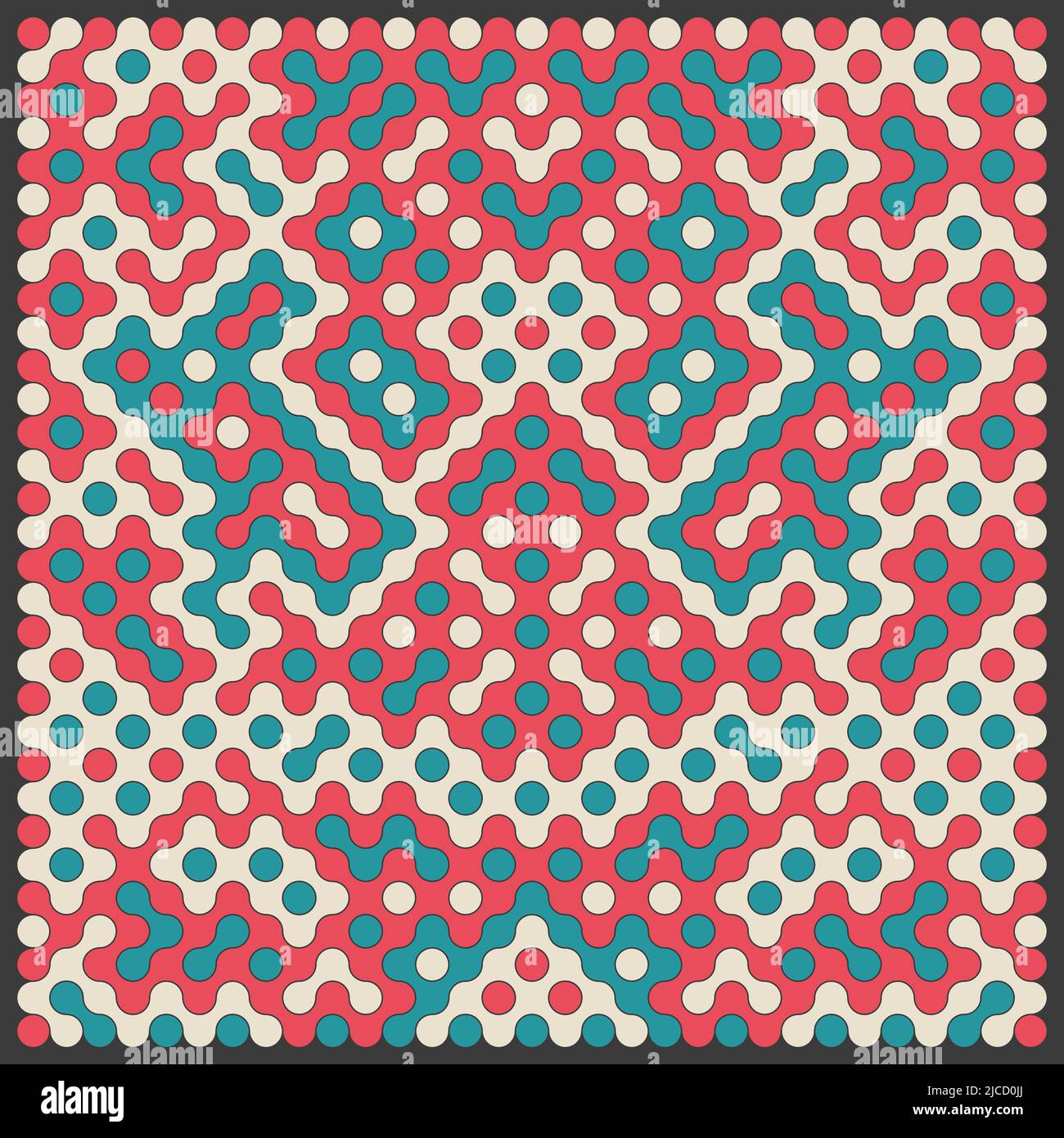 Random color rounded truchet tiling illustration Stock Vector Image ...