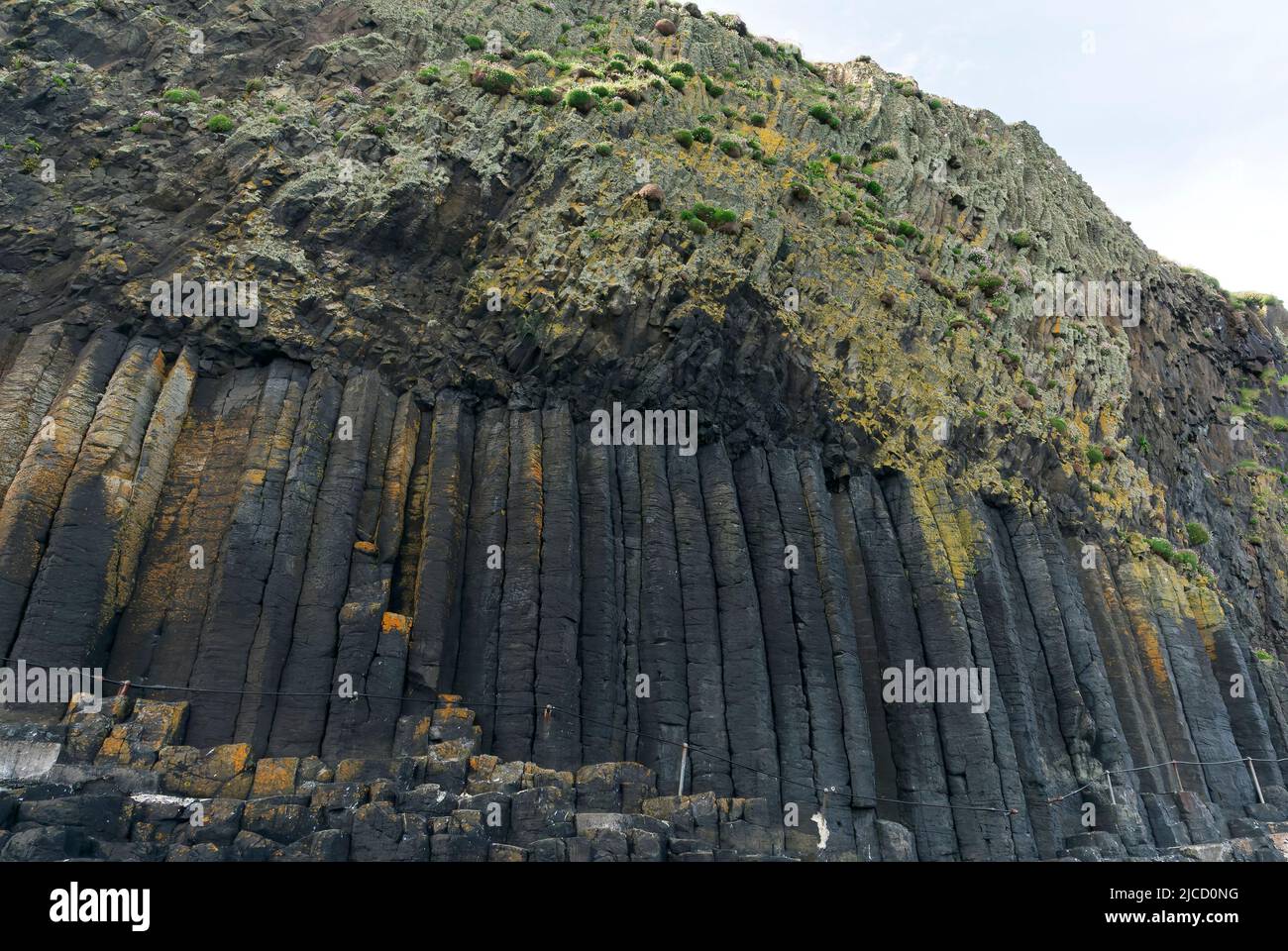 Fingal's cave, showing cave and basalt lava, Staffa Island, Scotland ...