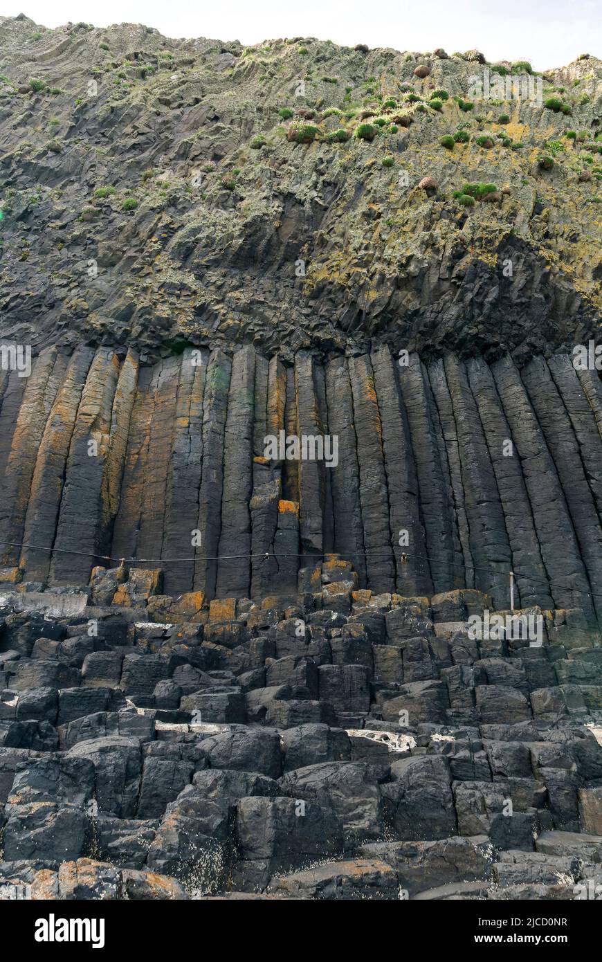 Fingal's cave, showing cave and basalt lava, Staffa Island, Scotland ...