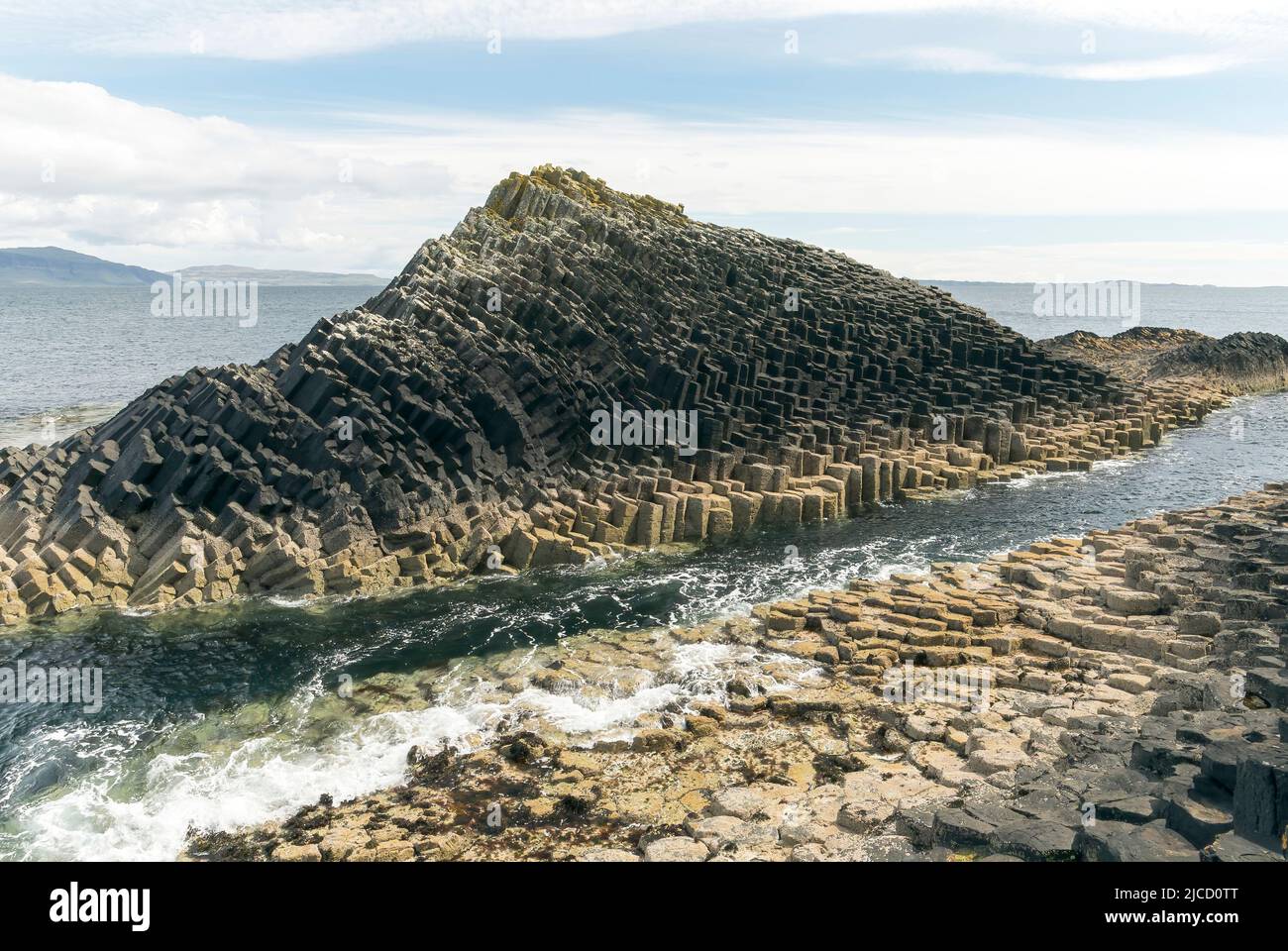 Fingal's cave, showing cave and basalt lava, Staffa Island, Scotland ...