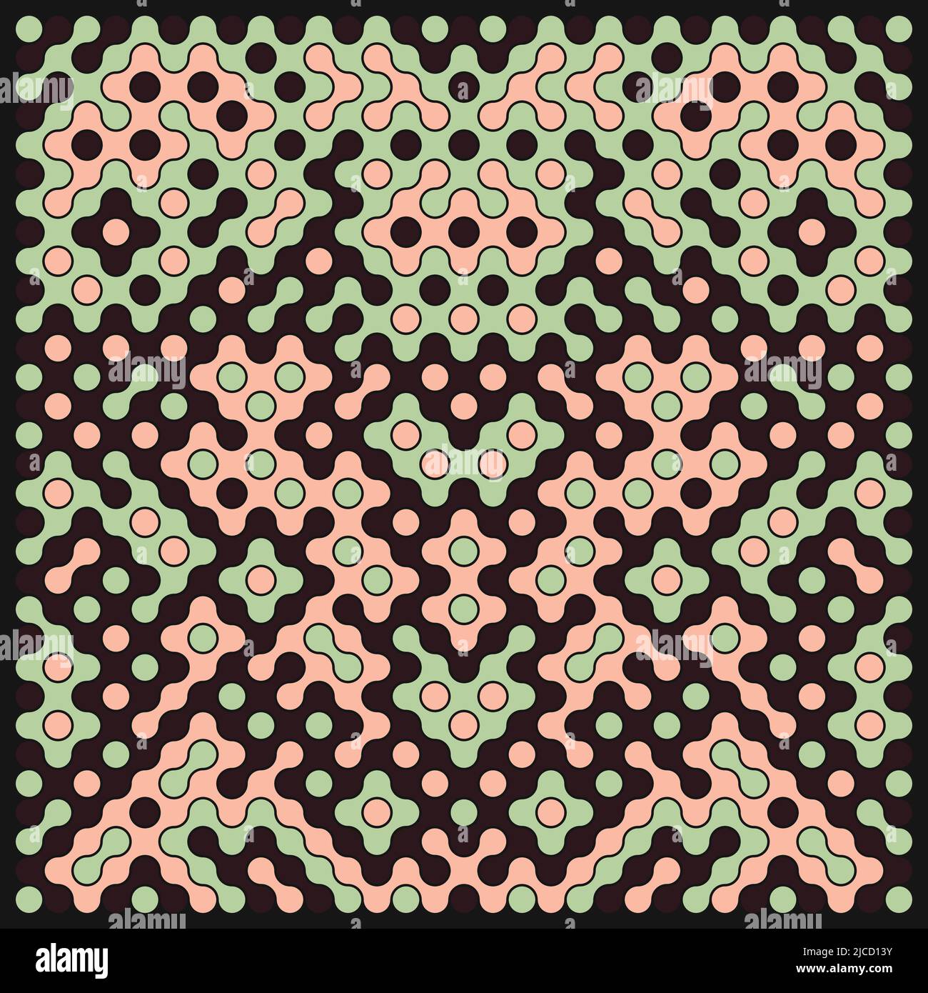 Random color rounded truchet tiling illustration Stock Vector Image ...