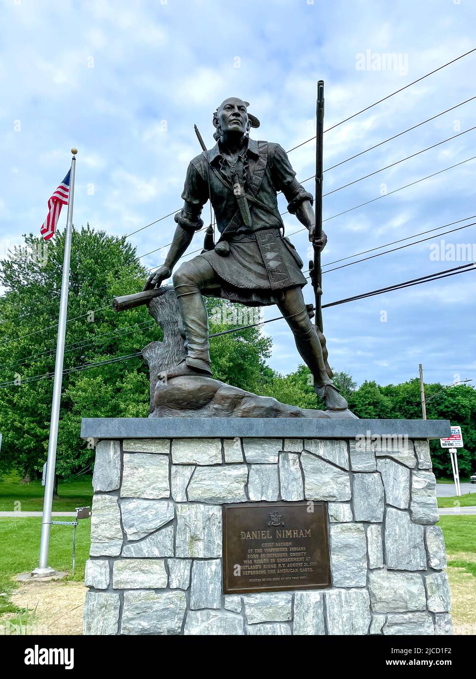 Fishkill, NY - USA - June 11, 2022 Michael Keropian's eight-foot bronze ...
