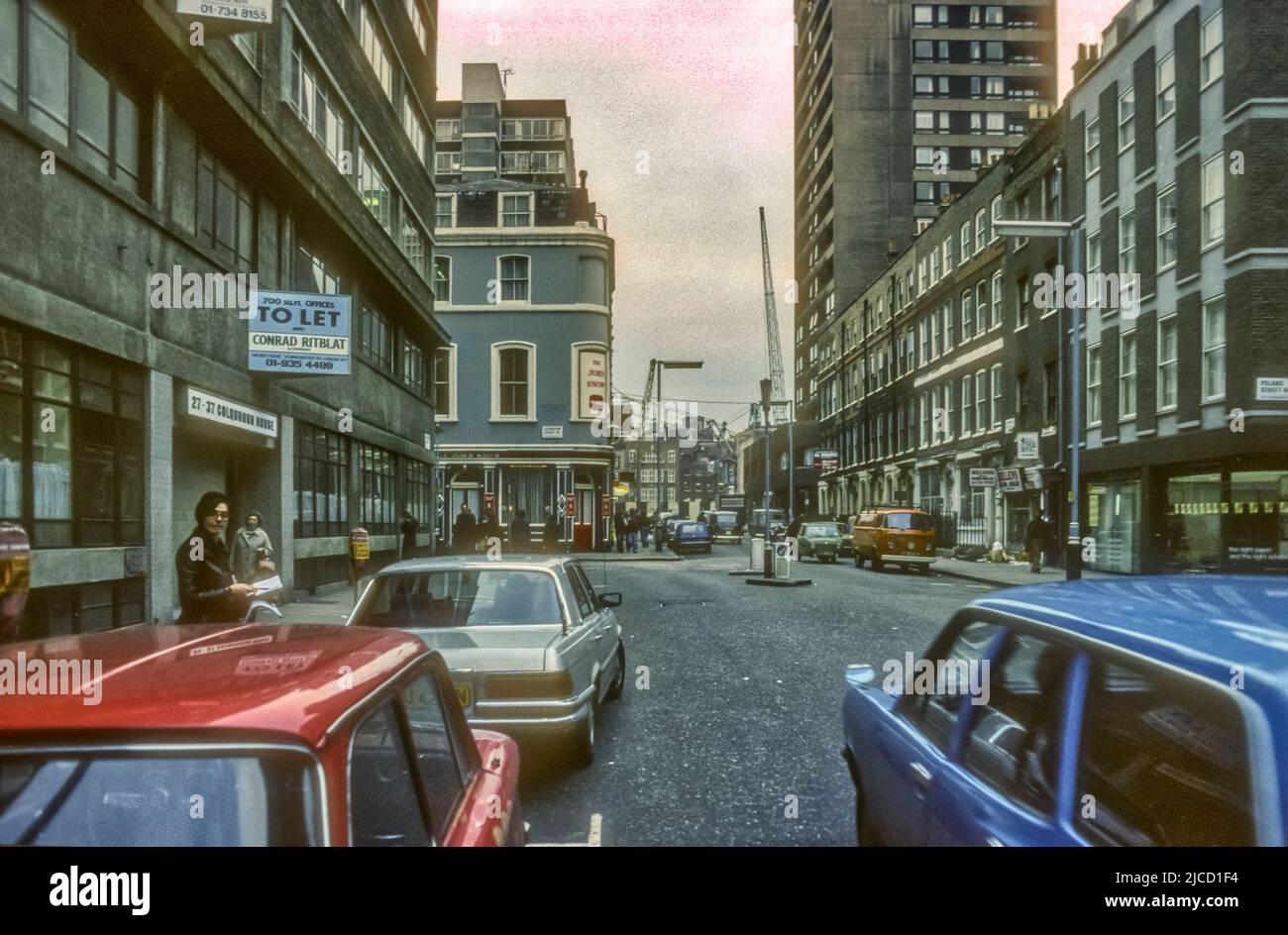 1976 archive image of Broadwick Street in Soho, London Stock Photo - Alamy