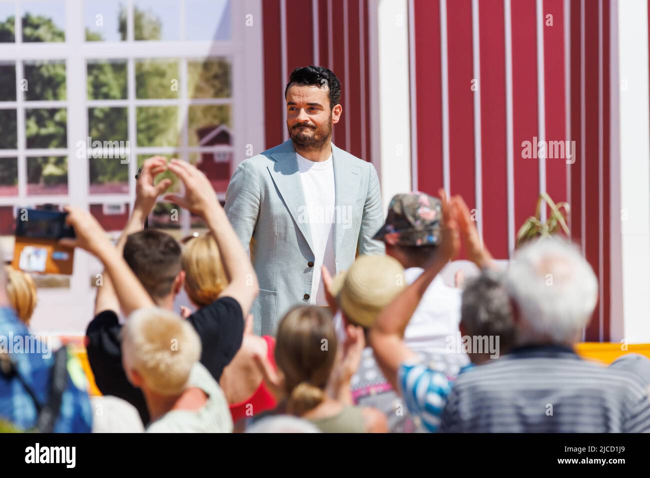 12 June 2022, Baden-Wuerttemberg, Rust: Singer Giovanni Zarella is on ...