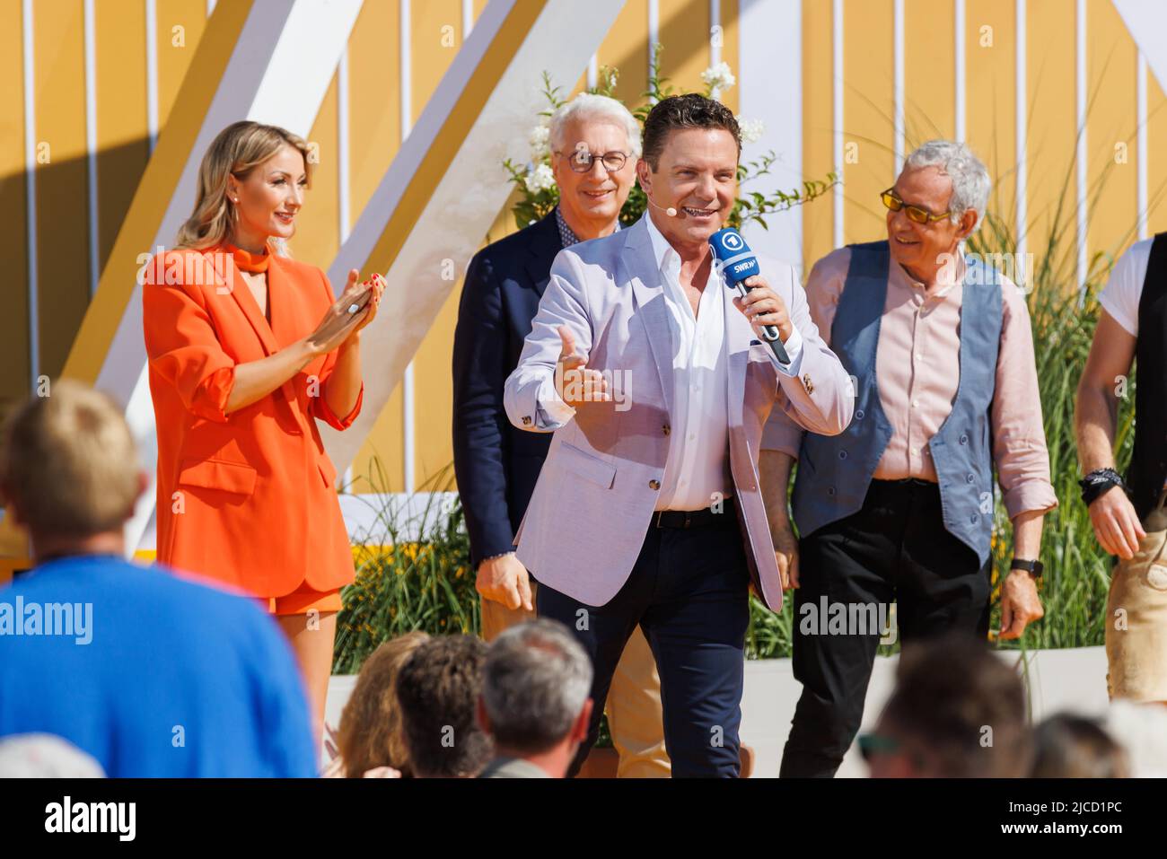 Rust, Germany. 12th June, 2022. Presenter and singer Stefan Mross (2nd ...