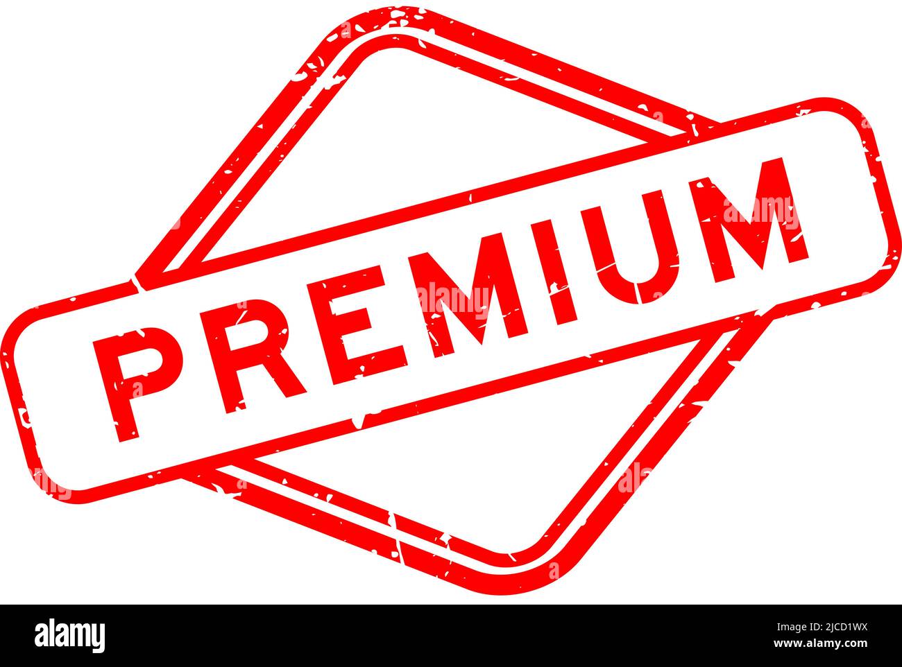 Grunge red premium word rubber seal stamp on white background Stock ...