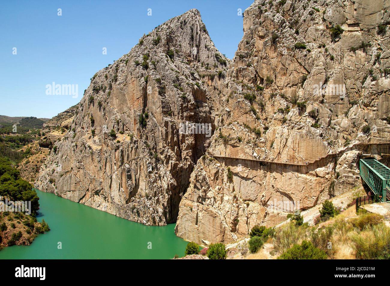 Caminito del Rey walkway in Gorge of the Gaitanes, Guadalhorce river ...