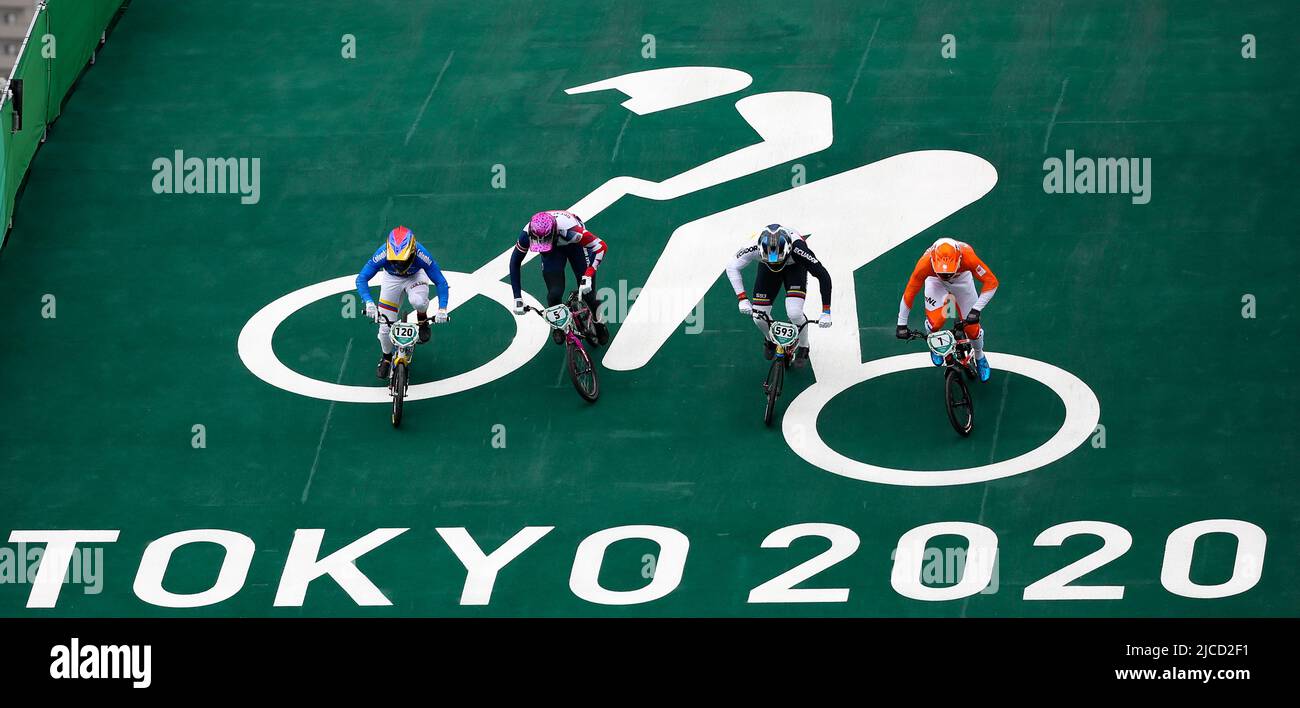 JULY 30th, 2021 - TOKYO, JAPAN: action during the Cycling BMX Racing ...