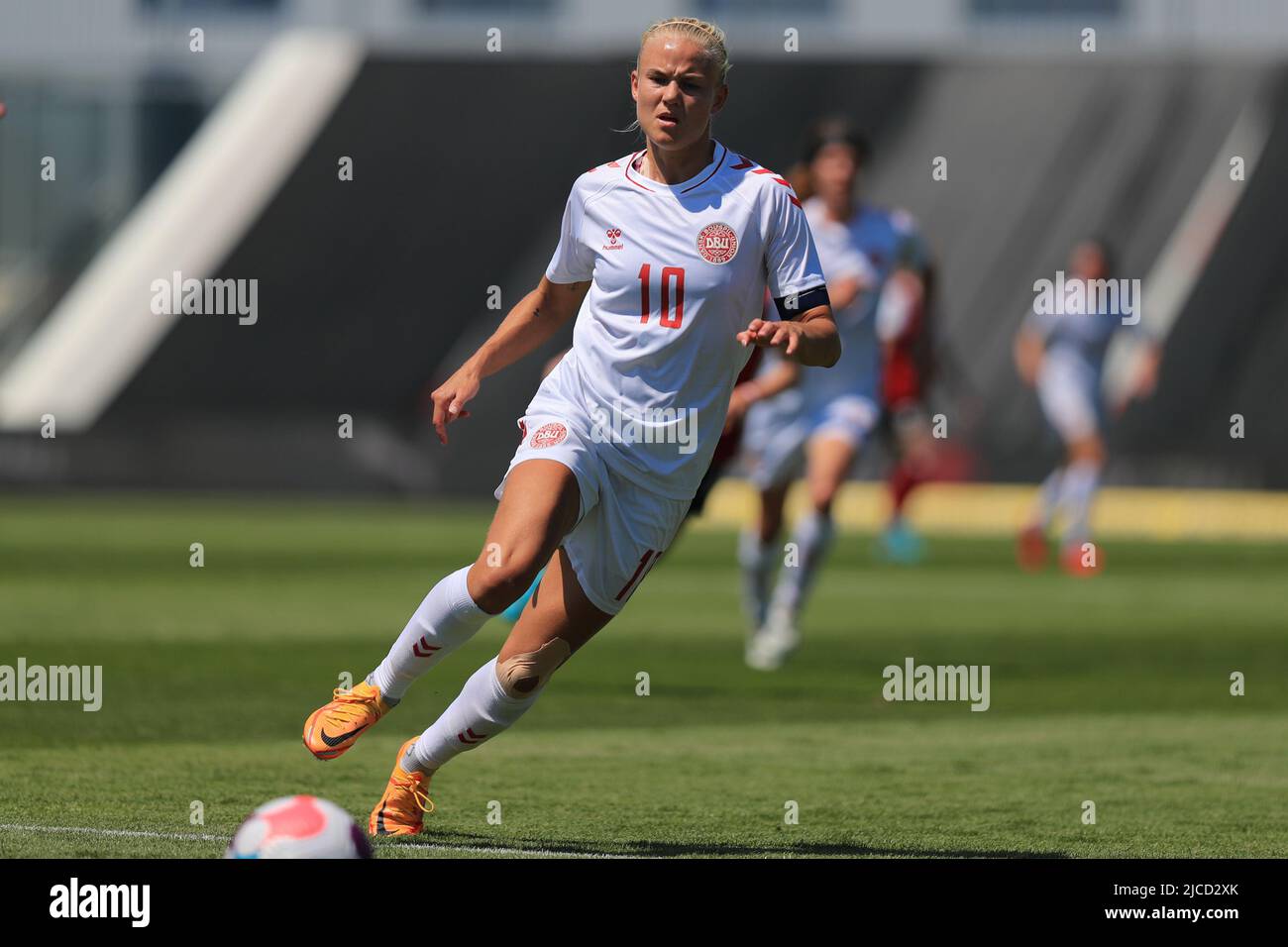 Pernille Harder chases the ball during the international friendly match ...