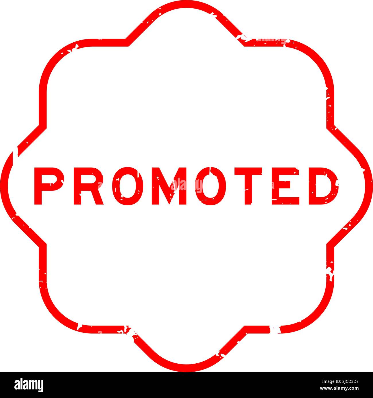 Grunge red promoted word rubber seal stamp on white background Stock Vector Image & Art - Alamy