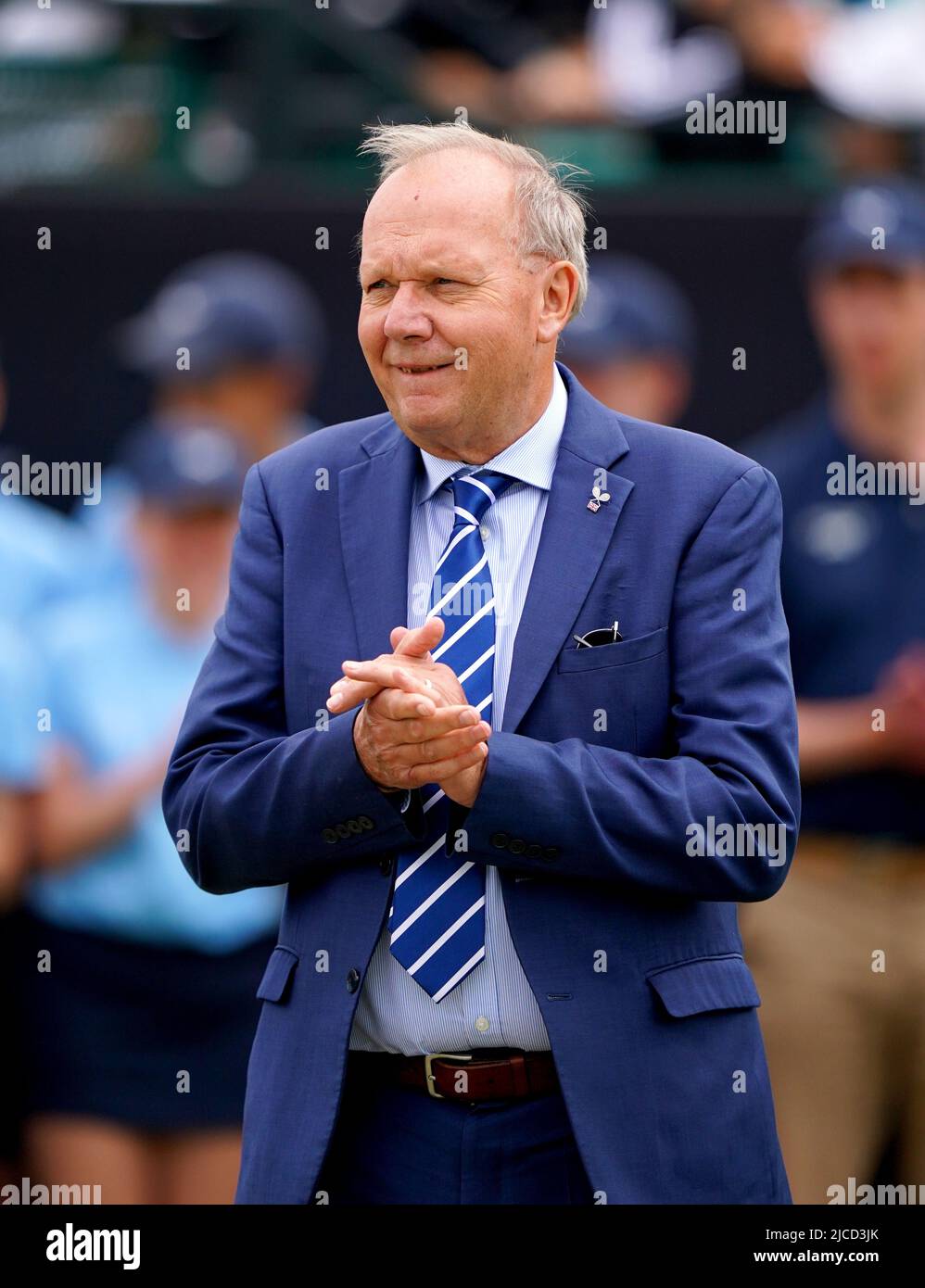 LTA President David Rawlinson during the trophy presentation on centre ...