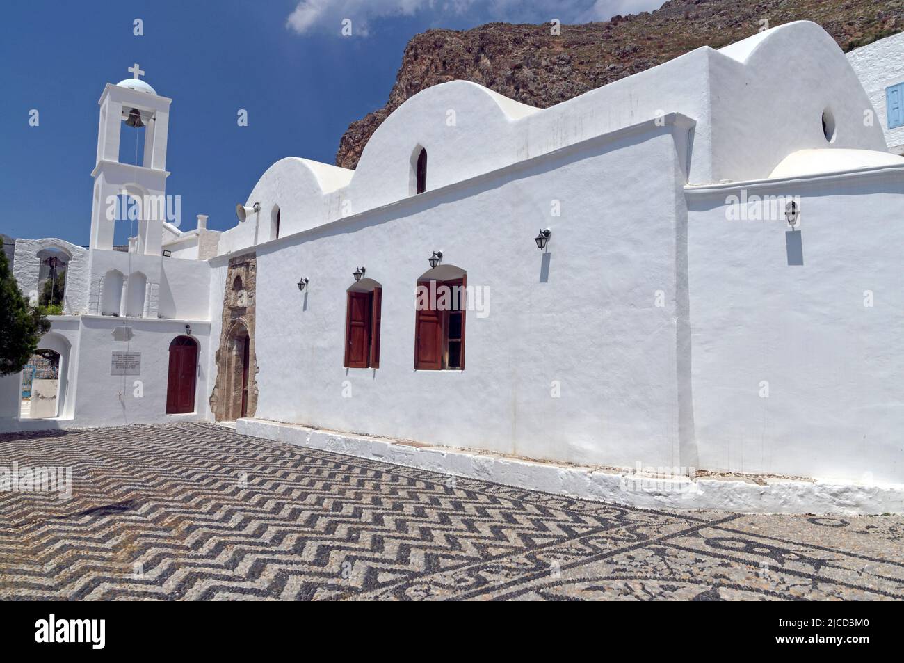 Church in Megalo Chorio mountain village, Tilos, Dodecanese, Rhodes ...