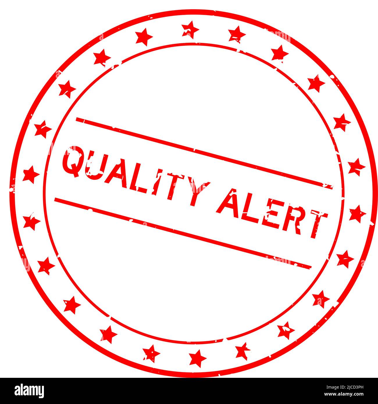Grunge red quality alert word round rubber seal stamp on white background Stock Vector Image ...
