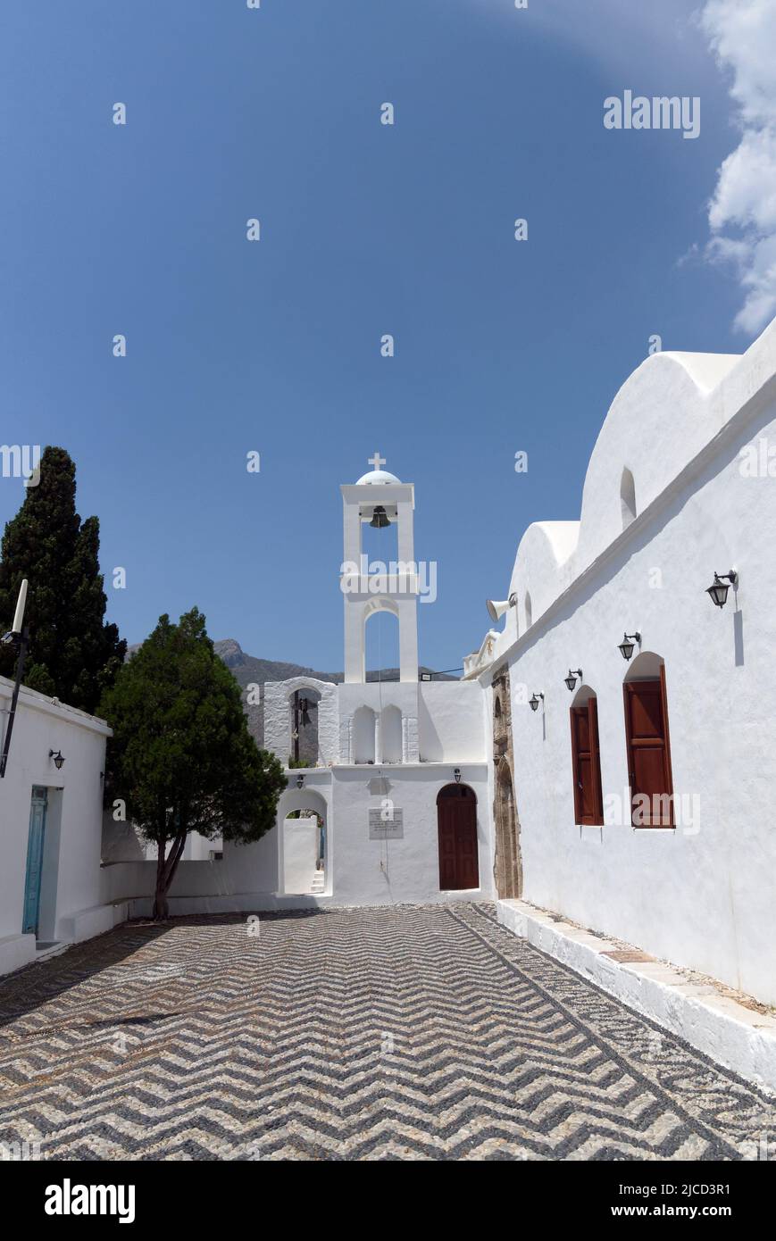 Church in Megalo Chorio mountain village, Tilos, Dodecanese, Rhodes ...