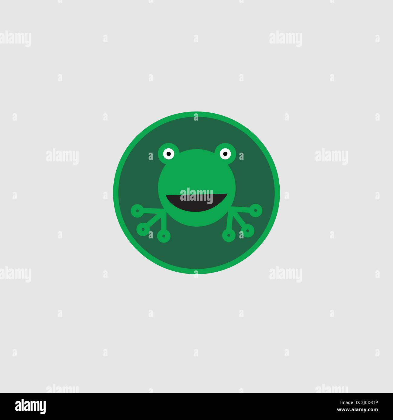 Green frog head vector logo Stock Vector Image & Art - Alamy