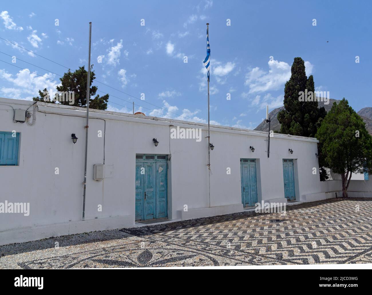 Church in Megalo Chorio mountain village, Tilos, Dodecanese, Rhodes ...