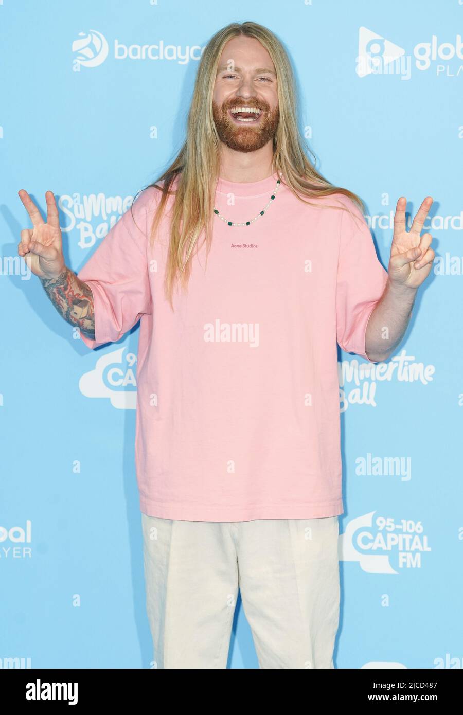 Sam Ryder backstage during Capital's Summertime Ball with Barclaycard ...