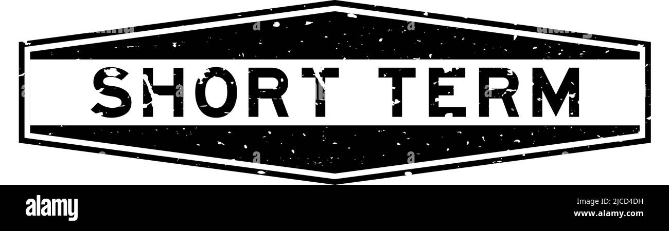 Grunge black short term word hexagon rubber seal stamp on white ...