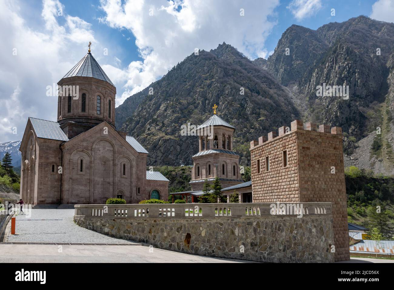 The Dariali Monastery. Caucasus Mountains. Kazbegi, the Republic of ...