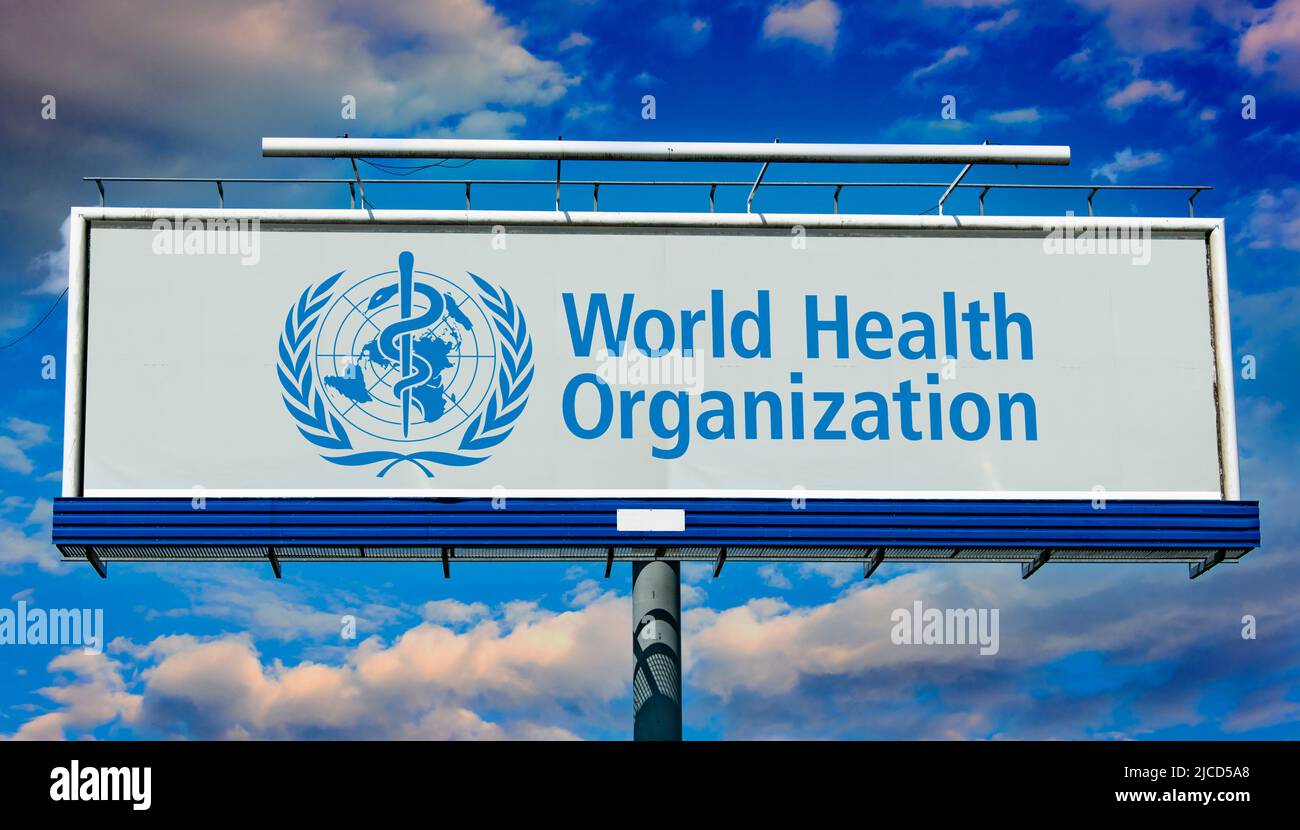 World health organization logo hi-res stock photography and images - Alamy