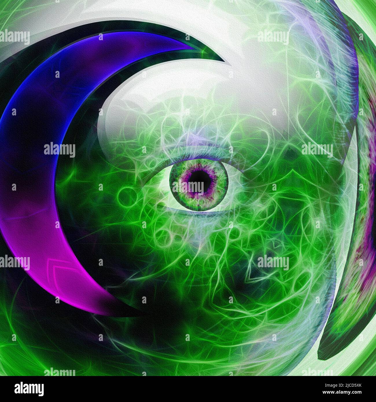 Crystal Ball with all seeing eye. 3D rendering Stock Photo - Alamy