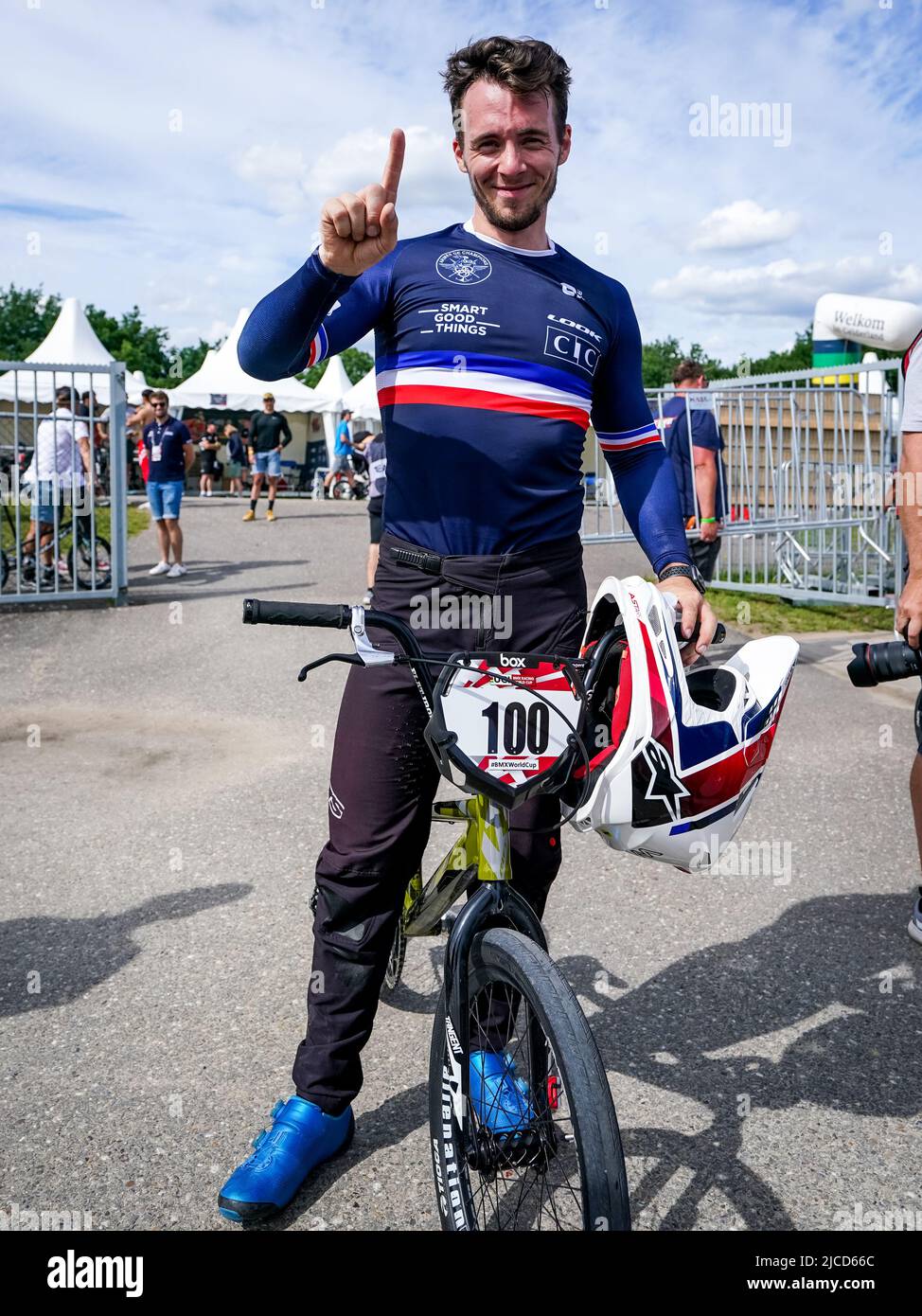 ARNHEM, NETHERLANDS - JUNE 12: Romain Mahieu of France celebrates his ... ARNHEM, NETHERLANDS - JUNE 12: Romain Mahieu of France celebrates his ...