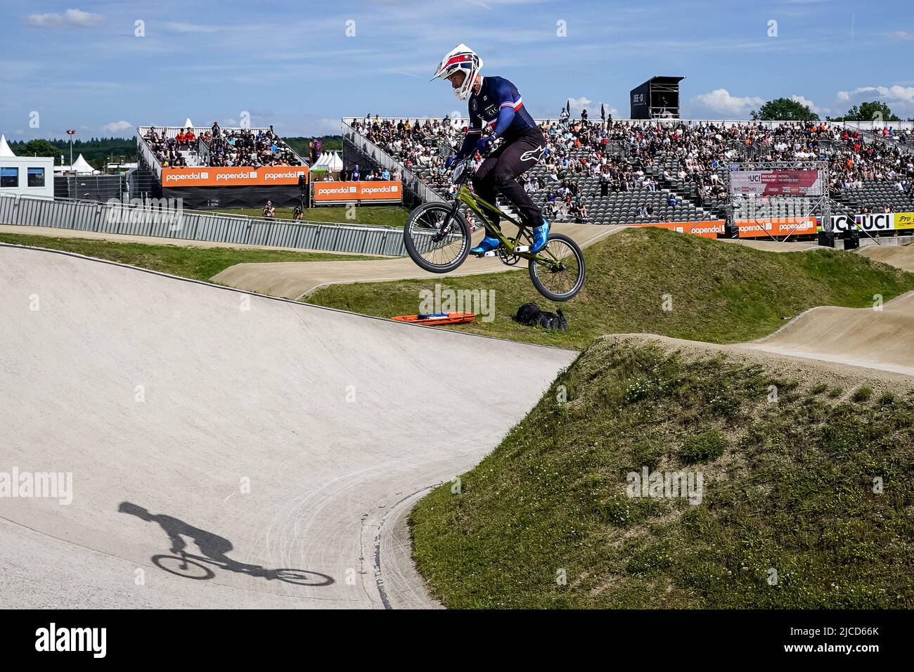 ARNHEM, NETHERLANDS - JUNE 12: Romain Mahieu of France leads in the ... ARNHEM, NETHERLANDS - JUNE 12: Romain Mahieu of France leads in the ...
