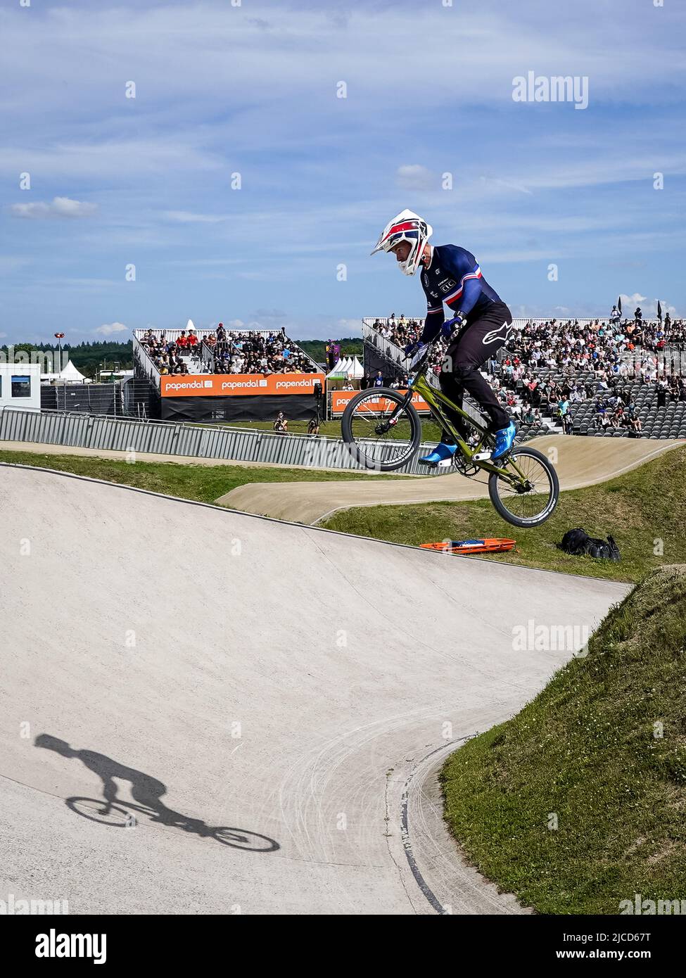 ARNHEM, NETHERLANDS - JUNE 12: Romain Mahieu of France leads in the ... ARNHEM, NETHERLANDS - JUNE 12: Romain Mahieu of France leads in the ...