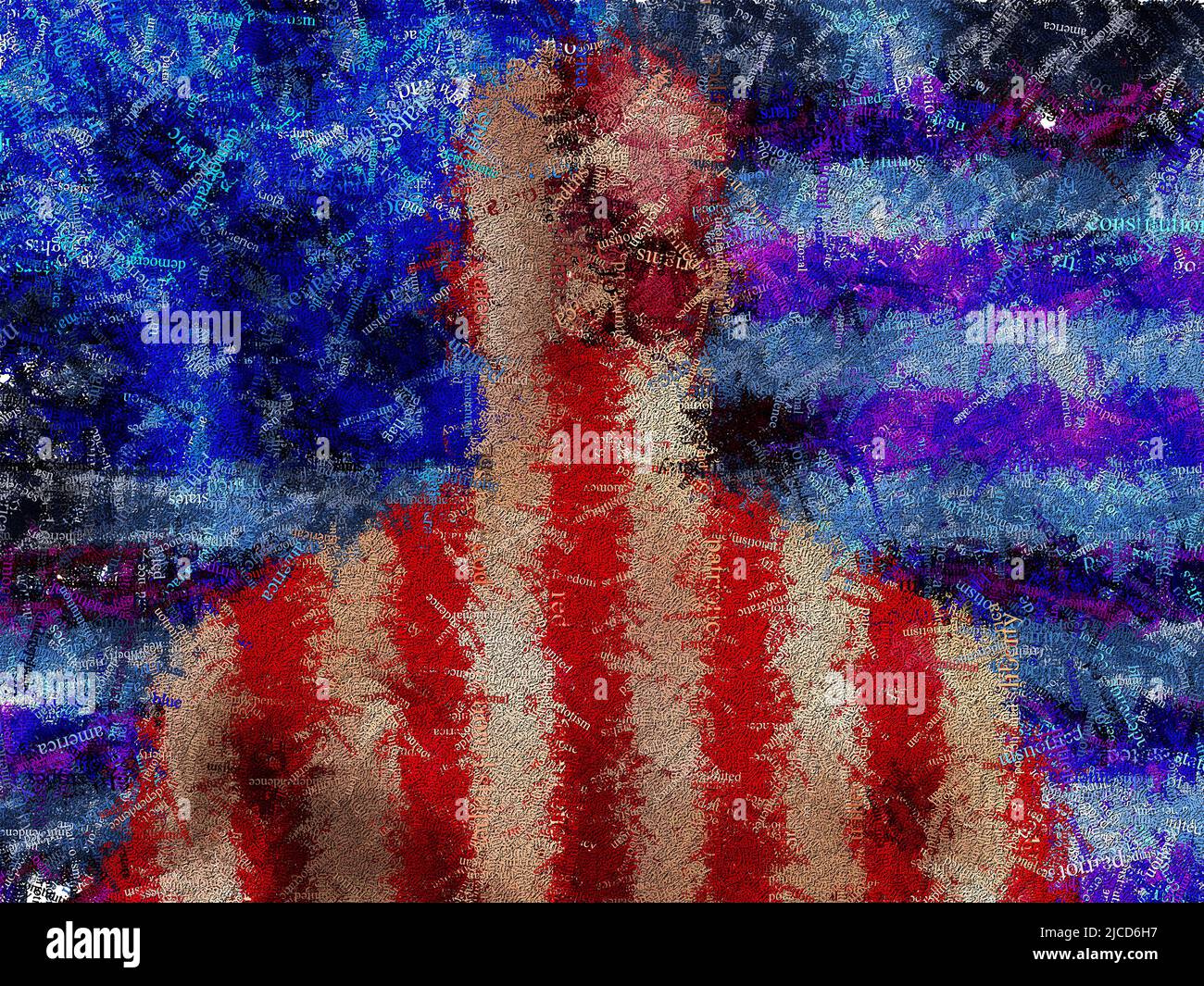 USA colors man. 3D rendering Stock Photo - Alamy