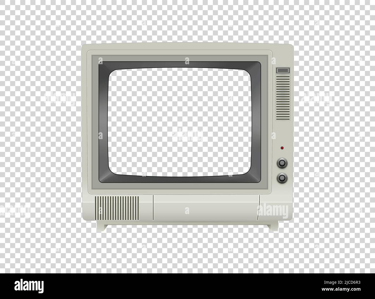 Realistic retro television mock hi-res stock photography and images - Alamy