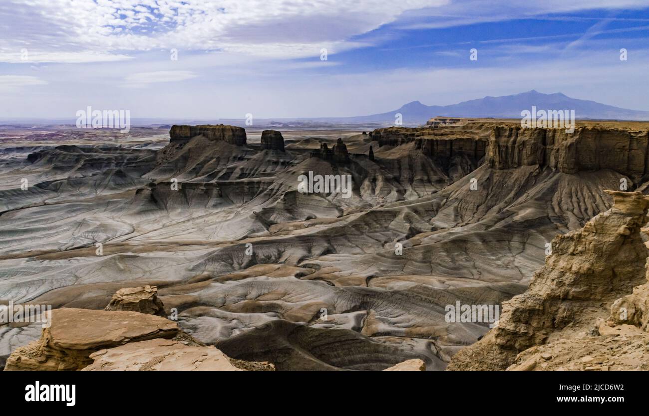 Skyline View overlook of the Blue Valley near Factory Butte, Utah, USA ...