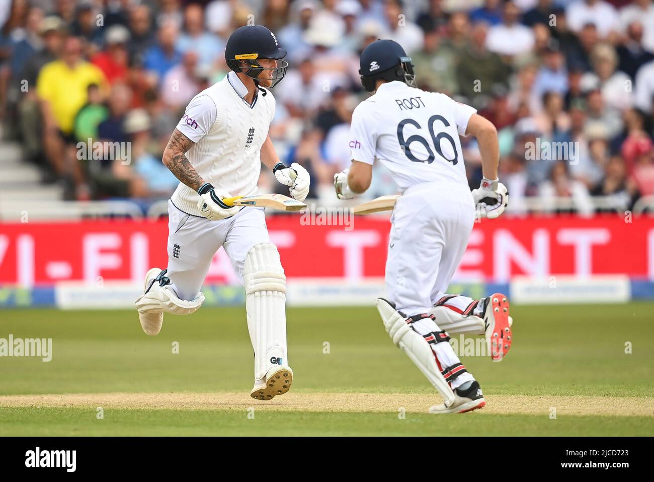 Ben Stokes and Joe Root of England run a single Stock Photo - Alamy