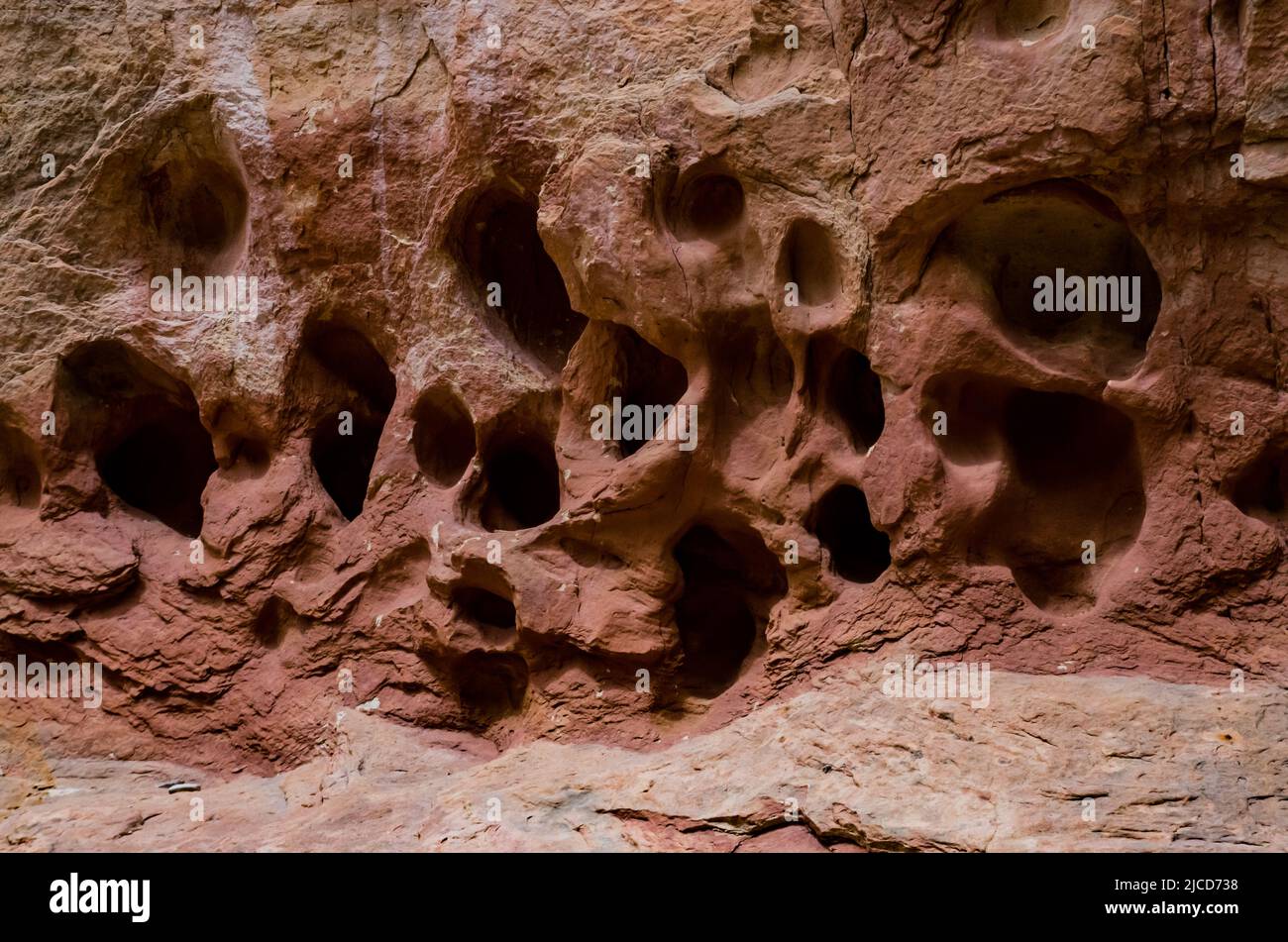 Eroded by water and wind cliffs in the canyon. Little Wild Horse Canyon ...