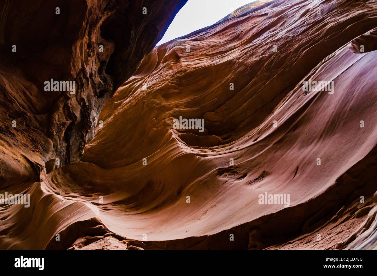 Eroded by water and wind cliffs in the canyon. Little Wild Horse Canyon ...