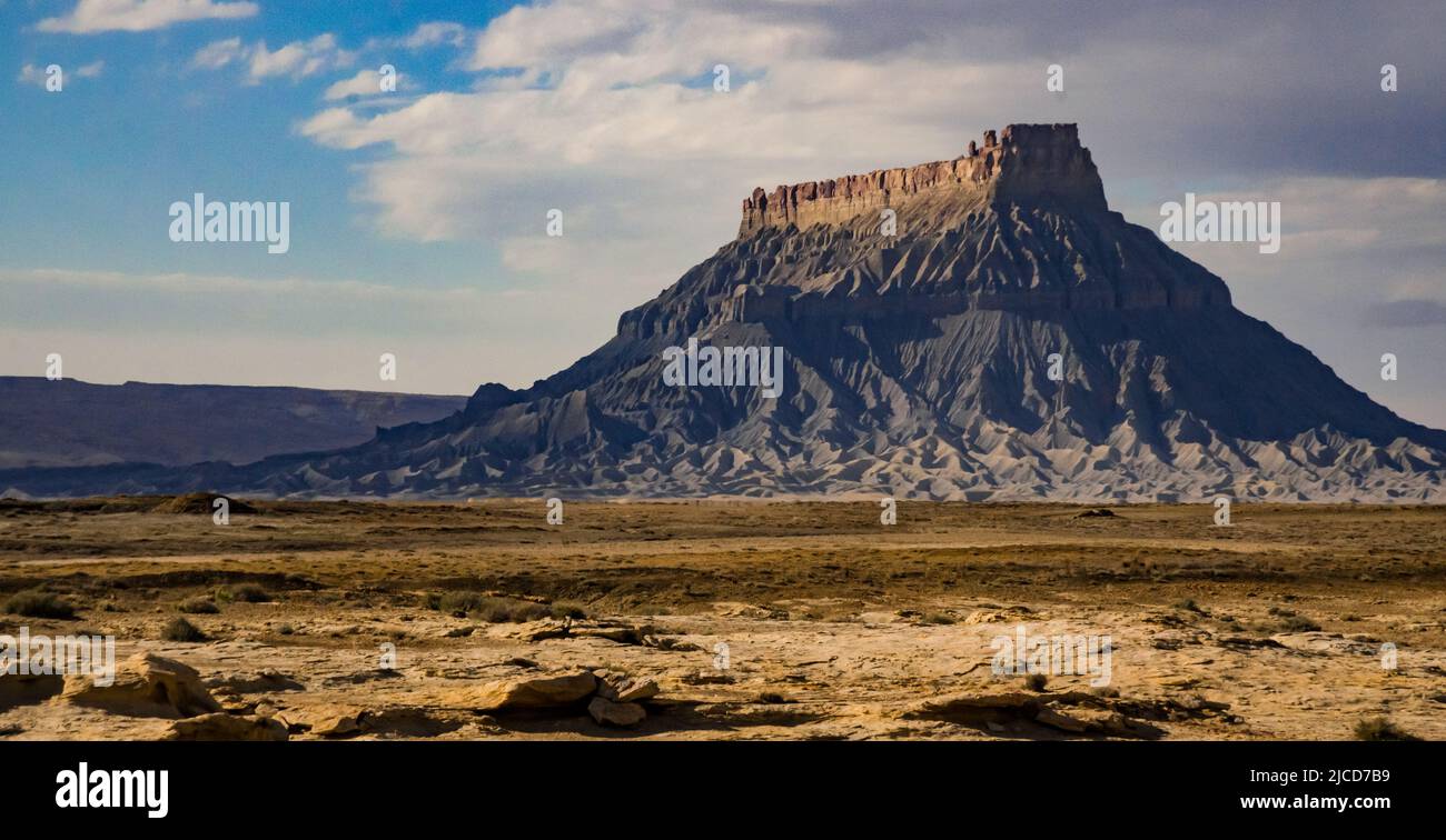 Layered clay and stone geological formations in Canyonlands NP is in ...
