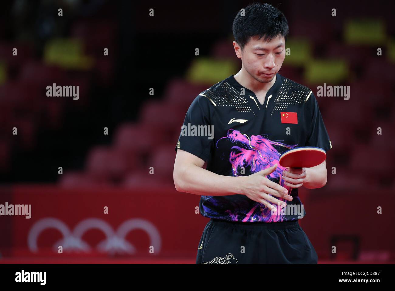 JULY 30th, 2021 - TOKYO, JAPAN: Ma Long of China in action during the ...