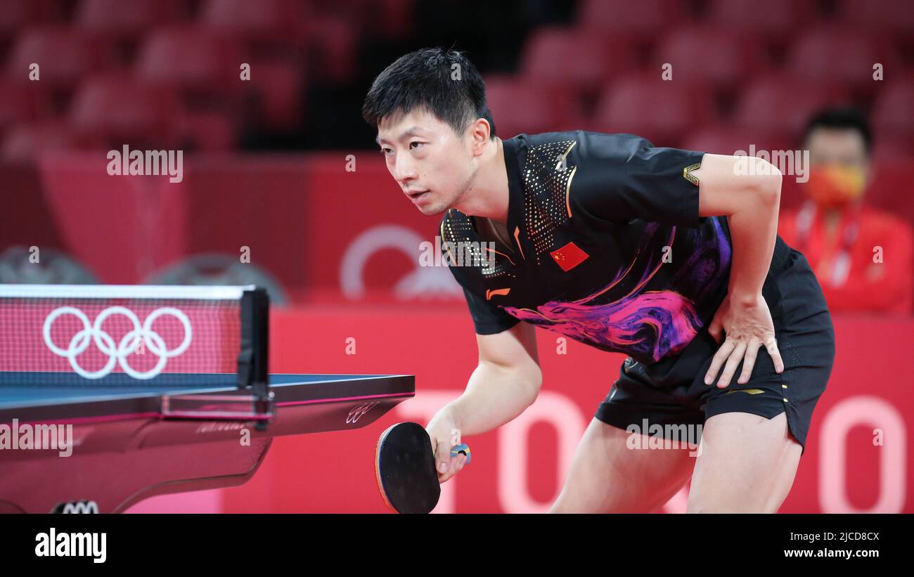 JULY 30th, 2021 - TOKYO, JAPAN: Ma Long of China in action during the ...