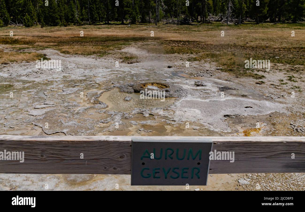 Boiling water bubbler Geyser. Active geyser with major eruptions ...