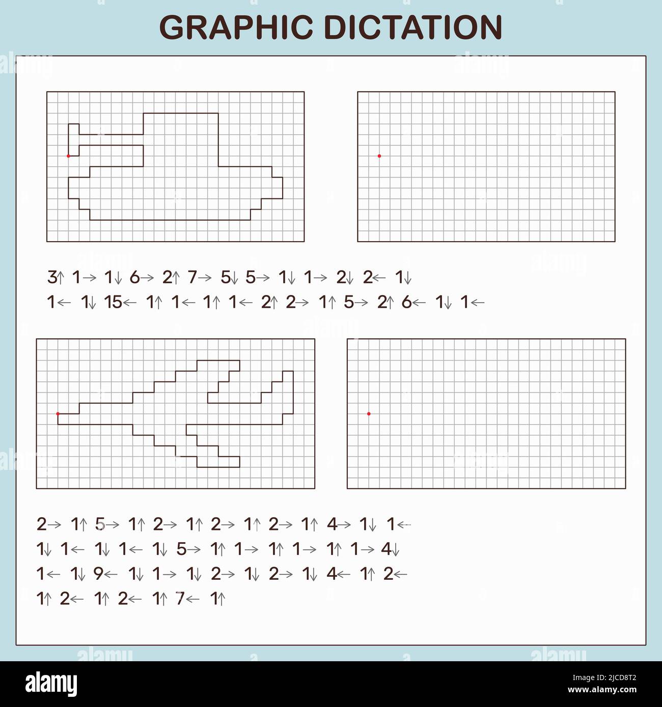 Graphic dictation. Educational games for kids Stock Vector Image & Art ...